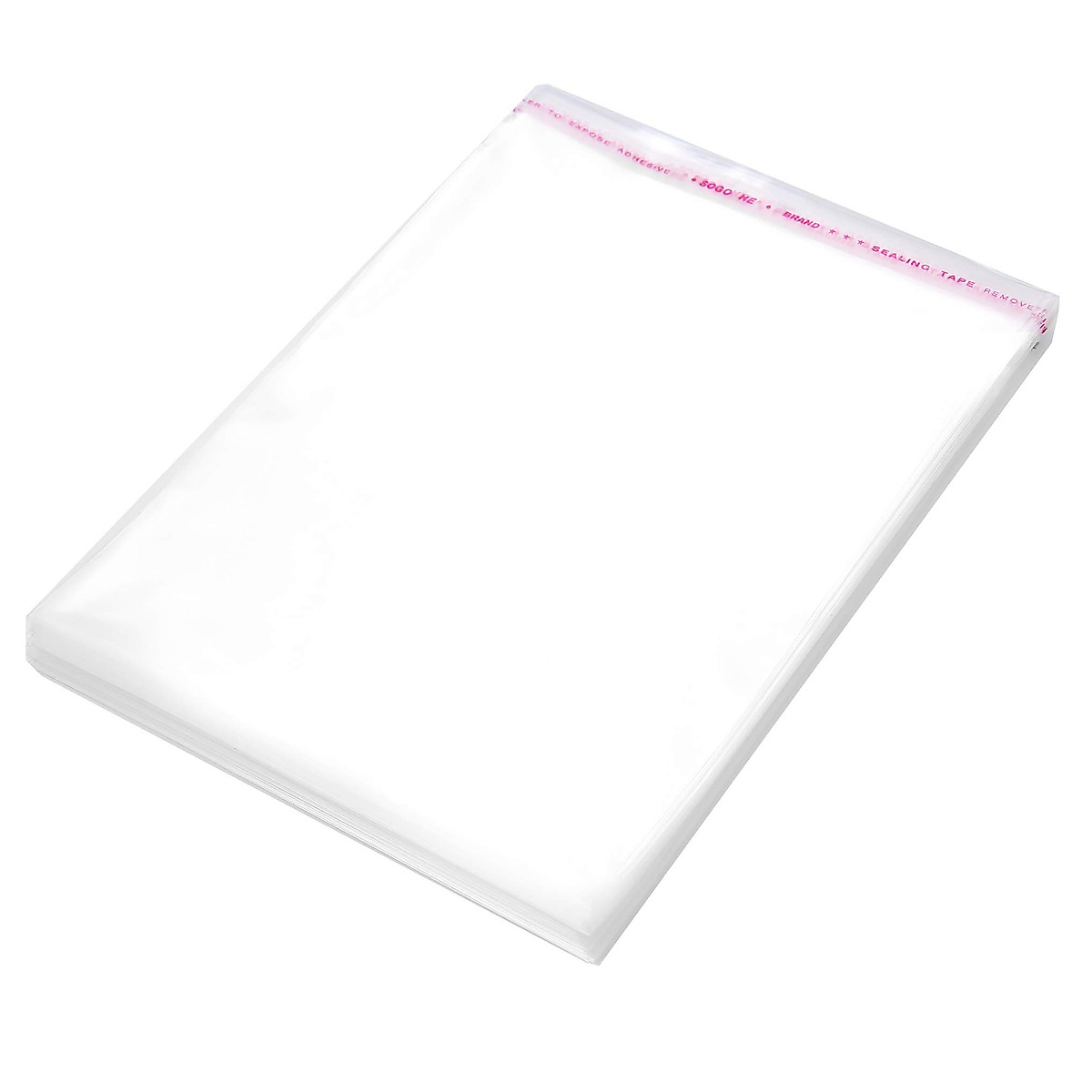 midsun 200 Pack 6" x 6" Thick Clear Resealable Cello Self Adhesive Seal Bags Packaging Bakery Cookie Cards Gifts Cellophane Poly Bags (More