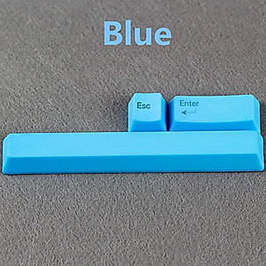 1 Set ESC Enter SpaceBar Keycap Thick PBT Key Caps OEM Height for Cherry MX Switches Gaming Mechanical Keyboard (Red)