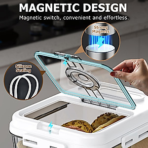 Olimingse Bread Box For Kitchen Countertop, Airtight Bread Storage Container, Time Recording Bread Keeper with Lid,Bread Storage For Homemade Breads, Toast, And Cookies, White Bread Holder.