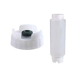 FIFO Squeeze Bottle Refillable 12 oz | Green Tip Small Valve Dispenser for Thin Condiments, Sauces, Batter and Dressing | Self Sealing No Drip No Hassle | (3 Pack)