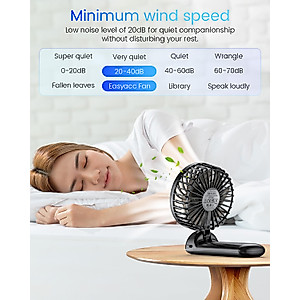 Portable Handheld Mini Fan Rechargeable: Small Hand Personal Foldable Fans 180° Adjustable 4 Speed Wind Cooling Air for Travel Face lash Indoor Outdoor Office Camping Household Women Men Kid Black