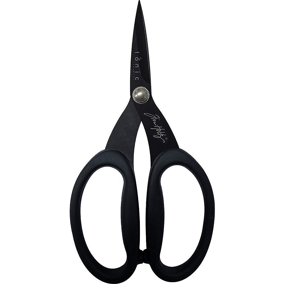 Tonic Studios Tim Holtz 817 Kushgrip Non Stick Micro Serrated Snips, 7" , Red