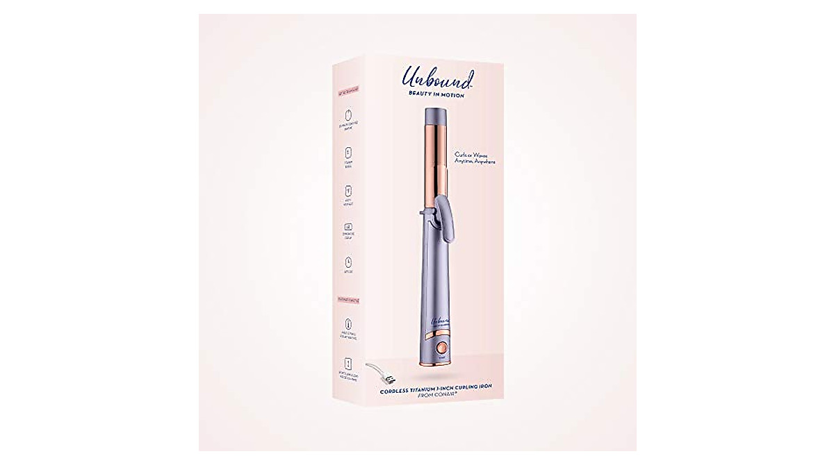 Conair Unbound Cordless Titanium Curling Iron - Travel-Ready & Professional