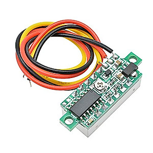 diymore 5PCS 0.28"Mini DC Voltmeter 3-Wire LED Display DC 0-100V Voltage Tester for 1-8s Lipo/Li-ion/LiMn/Li-Fe (White+Red+Yellow+Blue+Green)