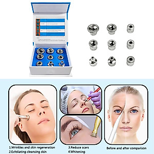 Diamond Dermabrasion Head Microdermabrasion Exfoliator Home Facial Dermabrasion Tool Dermabrasion Replacements 9Tips