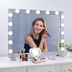 Parima Medium Jewelry Box for Girls, Travel Initial Jewelry Box for Girls | Medium Jewelry Organizer Box | Travel Jewelry Case Jewelry Box Organizer | Mini Travel Jewelry Box - Letter O, Pink