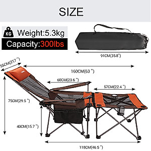 apollo walker Folding Camp Chairs Beach Chairs for Adults 2 in 1 Portable Sun Chairs Lightweight Mesh Lounger Chair with Carry Bag,for Outdoor,Fishing,Beach,Picnics