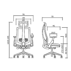 MXIAOXIA Office Chair, Breathable Mesh Computer Chair with Ergonomic Adjustable Lumbar Support Chair with Adjustable Armrest and Headrest, Soft Cushion Seat (Color : D)