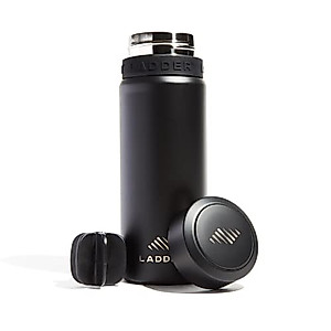 LADDER Sport Insulated Shaker Bottle, 21 oz Stainless Steel Metal Protein Shaker Bottle, Dishwasher Safe