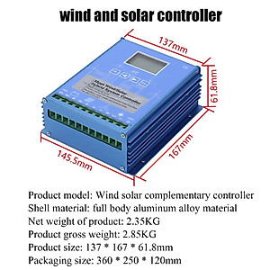 Wind Solar Hybrid System MPPT Charge Controller with Dump Load 5000W,6000W,8000W,10000W,12000W Wind Turbine Generator Solar Panel 12V/24V/48V Auto Regulator,24V-12000W