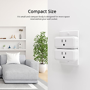 SONOFF S40 Smart Plug with Energy Monitoring 15A, WiFi Smart Outlets That Compatible with Alexa, Google Home & IFTTT, Smart Plug with Remote, ETL Certified, NO Hub Required, 2.4G WiFi Only(2-Pack)