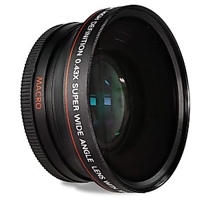 OPTURA HD Photo® Wide Angle + Macro Lens for Canon Rebel EOS T1 T2 T3 T4 T5 T6 SL1 SL2 SL3 XSI XTI T7 T3I T5I T4I 7D 80D + OPTURA Micro Fiber Cloth