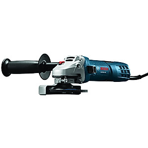 BOSCH 4-1/2 Inch Angle Grinder GWS8-45withBosch CWX27M450 4-1/2 In. x .098 In. X-LOCK Arbor Type 27A (ISO 42) 30 Grit Metal Cutting and Grinding Abrasive Wheel
