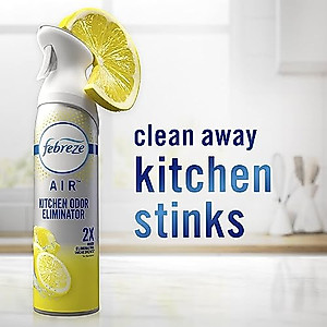 Febreze Room Air Fresheners, Home & Kitchen Room Fresheners, Air Freshener Spray, Odor Fighter Air Freshener for Home, Fresh Lemon Scent, 8.8 oz. Aerosol Can (Pack of 3)