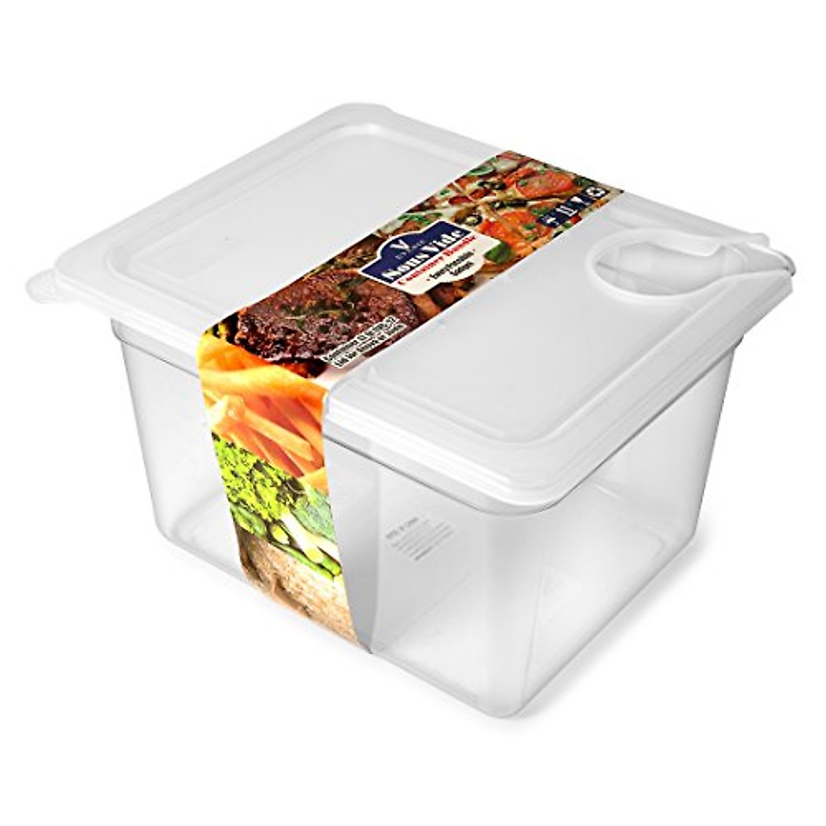 EVERIE Sous Vide Container 12 Quart EVC-12 with Collapsible Hinge Lid Compatible with Anova 800w 900w (Does Not Fit Nano or AN500-US00)