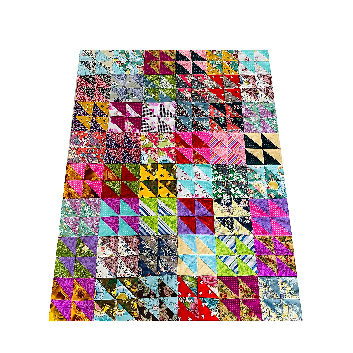 LUMANSUO 50pcs 10" x 10" Cotton Quilting Fabric Squares Fat Quarter Bundles Fabric for DIY Craft Patchwork,Floral