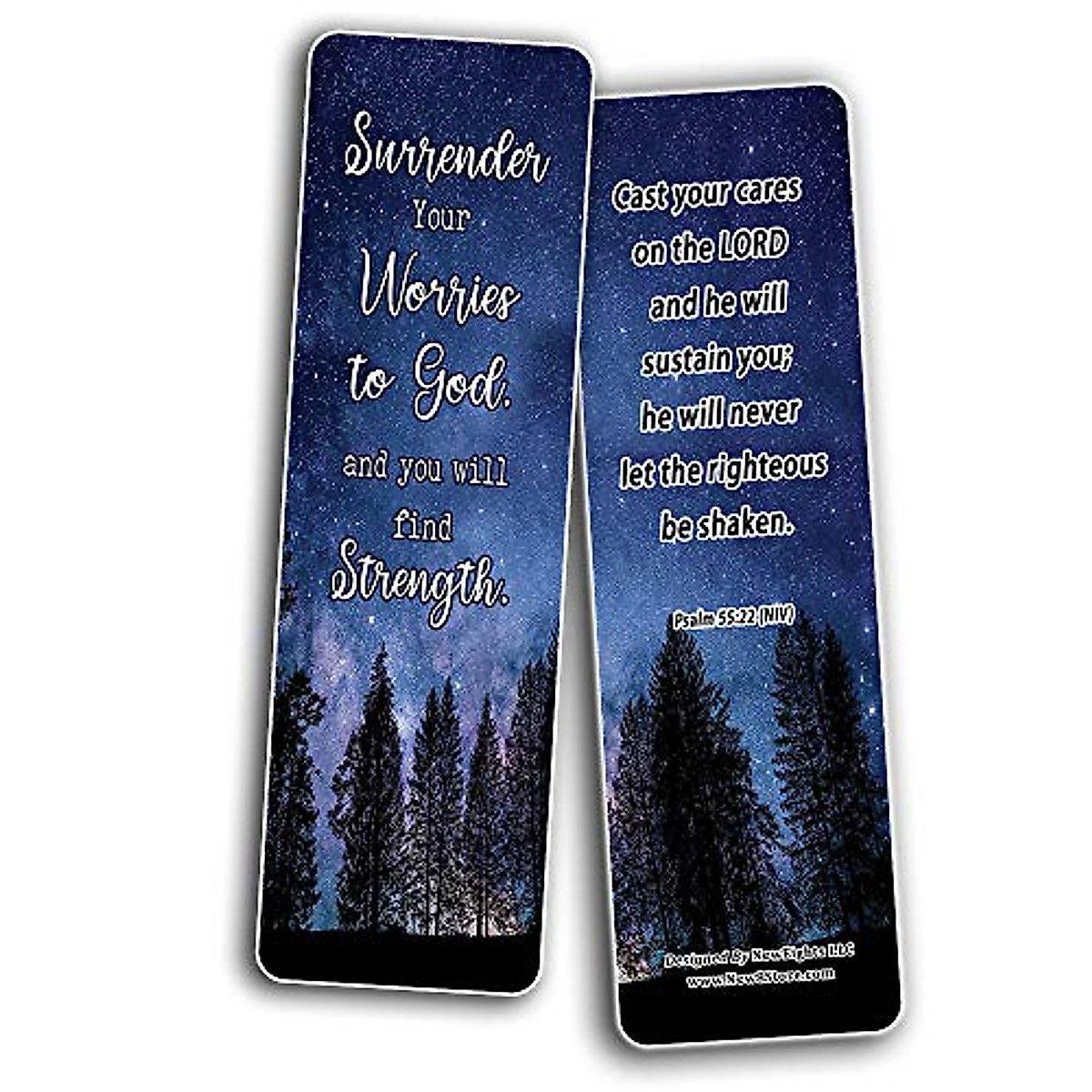 Trusting God and Not Worrying Religious Christian Bookmarks (30-Pack) - Handy Reminder About Trusting God and Not Worrying