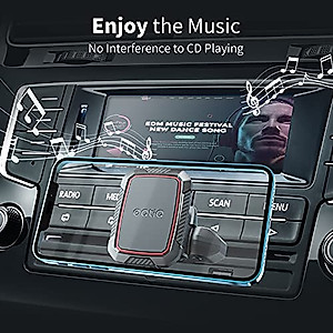 OQTIQ Magnetic CD Phone Car Mount for Car CD Player, CD Slot Car Phone Mount Holder with Built-in 6 Strong Magnets, Compatible with iPhone Samsung Galaxy LG and More