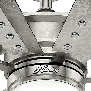 Hunter Fan Company 50736 Crescent Falls Ceiling Fan, 52, Galvanized