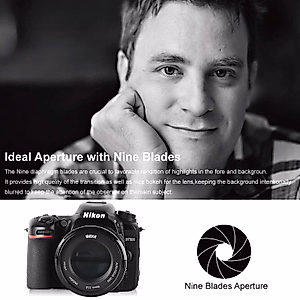 Meike 85mm f1.8 Wide Aperture Full Frame Auto Focus Telephoto Lens for Nikon F Mount DSLR Camera and Compatible with Nikon APS-C Cameras D610 D750 D780 D810