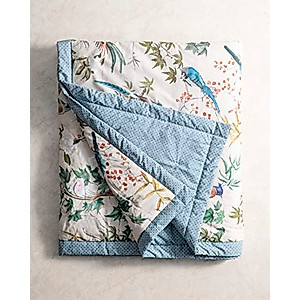 Maison d' Hermine Hokuzai Cotton Throw Blanket Bohemian Bedding Lightweight and Breathable for Couch Sofa Bed Travel (50"x60")