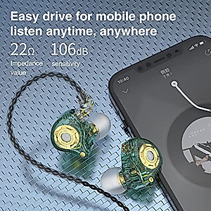 FEDAI TRN MT1 PRO in Ear Monitor Earbuds, 10mm Composite Dual Magnetic Dynamic Earphones Sport Earbuds in Ear Earphones Sport Noise Cancelling Hearphone with Detachable C Pin Cable(No mic, Black)