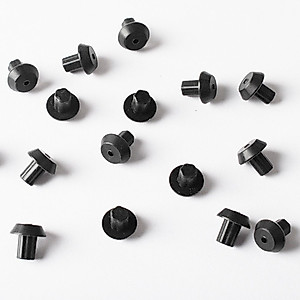 Pack of 16 WB2K101 Rubber Feet Gas Range Stovetop Grate Feet Replacement Compatible with G-E Ken-more Kitchen-aid, 3/16" Hole Gas Stove Top Cooktop Burner Grates Replaces WB02T10461 AP2622260 PS241358