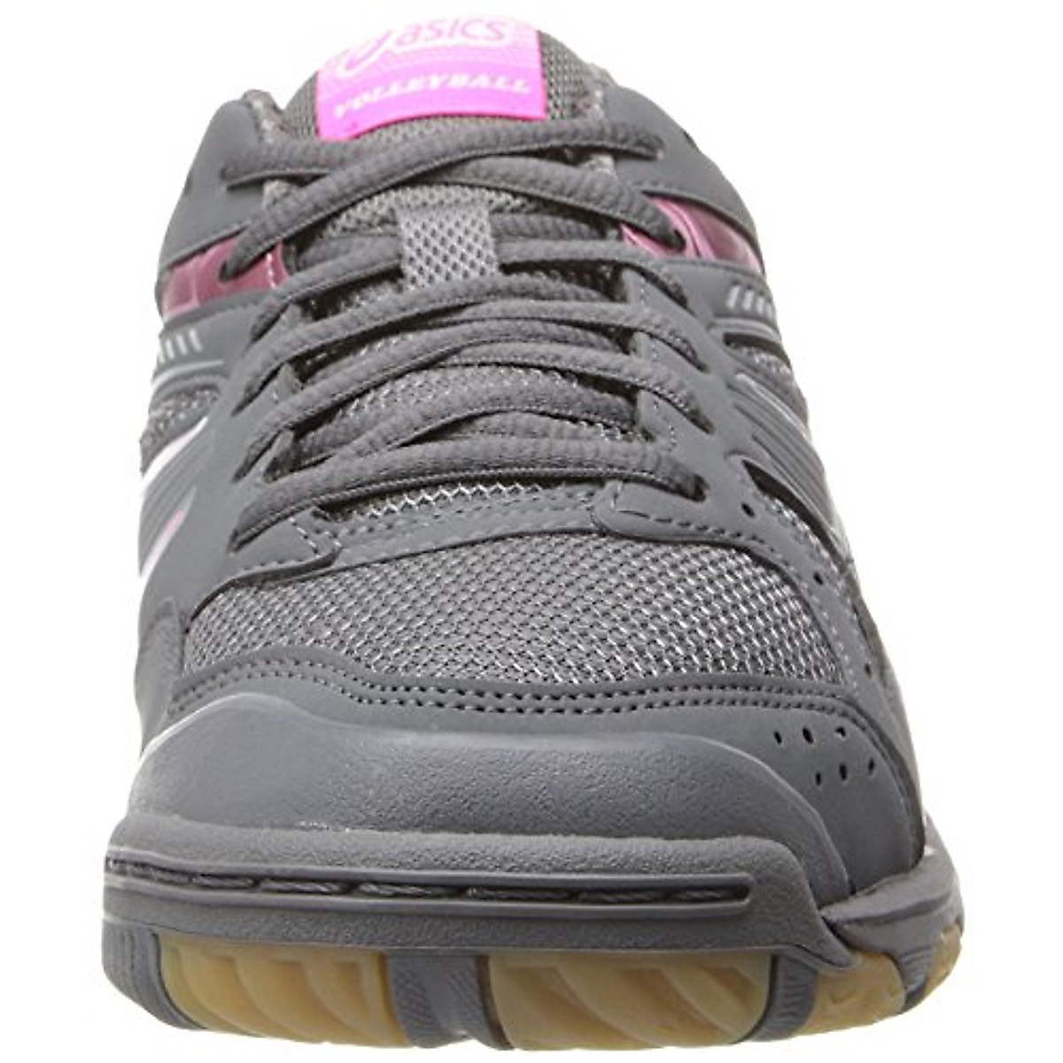 ASICS Women's Gel 1150V Volley Ball Shoe,Smoke/Knock Out Pink/Silver,8 M US