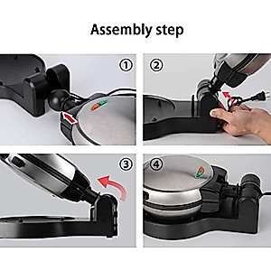 Secura Upgrade Automatic 360 Rotating Non-Stick Belgian Waffle Maker w/Removable Plates, 17”*10“*6.05”