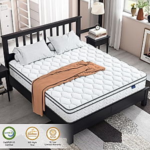 Vesgantti Twin XL Mattress, 10 Inch Hybrid Mattress with Memory Foam & Pocket Spring, Ergonomic Design & Pressure Relief, Medium Firm Feel Mattress in a Box (39 x 80 x10 Inches)