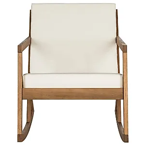 Safavieh Outdoor Rocking Chair and Christopher Knight Home Acacia Wood Side Table