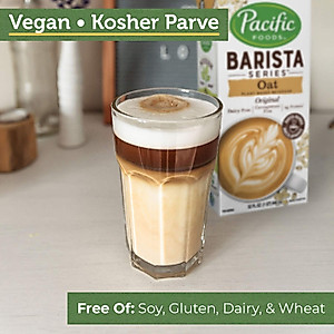 Pacific Foods Barista Series Original Oat Milk, Vegan Friendly, Kosher, Non-GMO, 32 Fluid Ounce (Pack of 12)