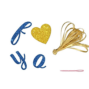 Maicaiffe Thank You for All You Do Banner - Wedding Party Decor - Engagement - Thanksgiving Theme - Staff Employee Graduation Retirement Paster Appreciation Party Decorations, Blue Glitter