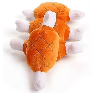 2 Pack Chicken Leg Plush Toy Pet Squeaker Toy Dog Cat Chewing Toys Dog Toys That Make Sounds