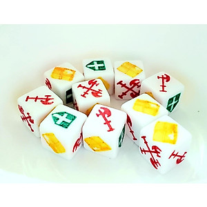 50 PCS Blank White Dice 16MM Acrylic Dice Blank White Cubes with Smoothed Surface Six Sided Dice for Board Games, DIY