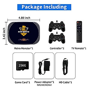 Retro Game Console with Built in 48,214 Games, S905X4 Chip Super Console, Video Game Console Preload 77 Emulators, Game System Compatible with MAME/ATARI/SEGA/PS1/PSP, All in One Emulator Console