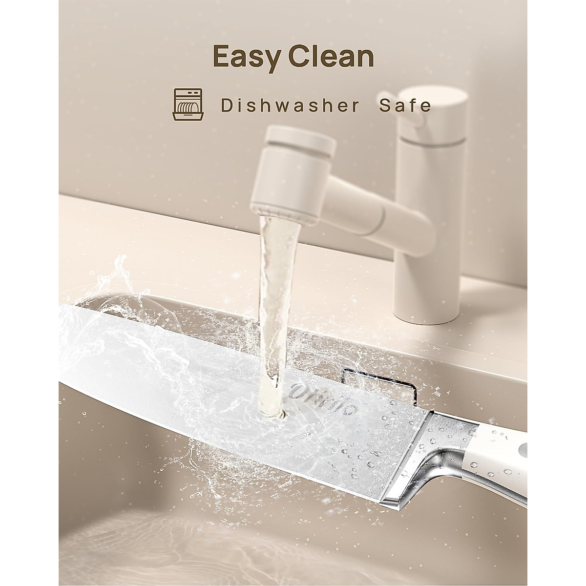 Knife Sets for Kitchen with Block 15-Piece, Otirilo Kitchen Knife Set High Carbon Stainless Steel Cooking Knife Set, Triple Riveted Forged Handle, Razor-Sharp Chef's Knife Set with Sharpener