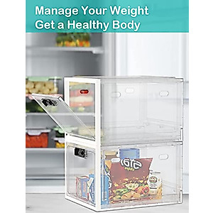 Lockable Box, Medicine Lock Box for Safe Medication, Clear Lockable Storage Box for Medicine, Food and Home Safety, Lockable Storage Bin, Refrigerator Storage Bins…