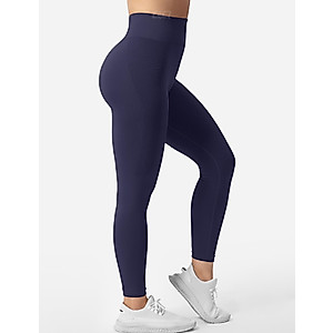 QOQ Workout Leggings for Women Scrunch Leggings Seamless Gym Yoga Leggings Butt Lifting Yoga Pants Dark Grey M