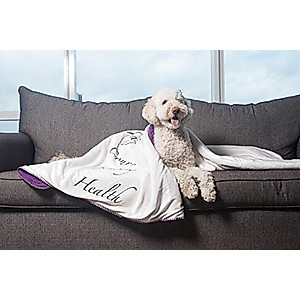 Plant Based Pros Healing Blanket with Inspirational Message of Love Hope Happiness Health - Super Soft Throw Blanket is The Perfect Recovery Blanket or Cancer Gift for Men and Women - Teal Blanket