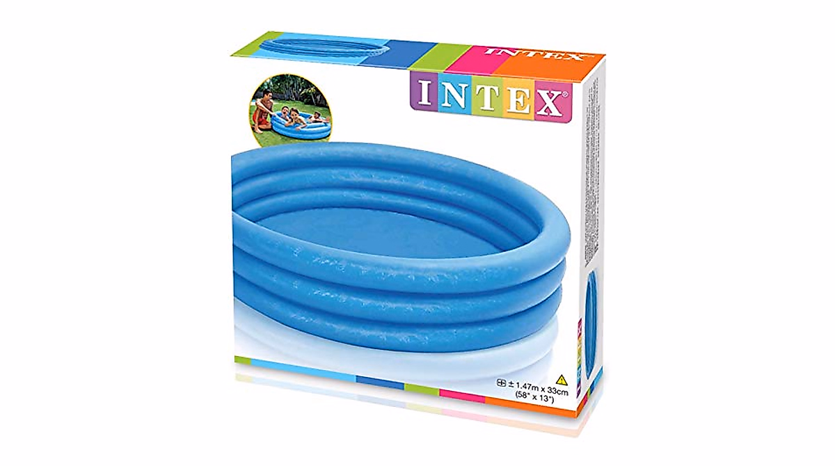 Intex Crystal Blue Kids Inflatable Pool - 58-Inch Outdoor Fun