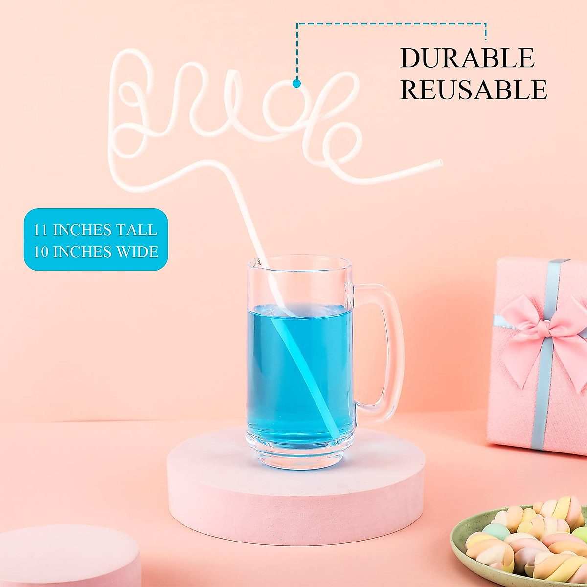 Umigy 3 Pcs Bachelorette Party Bride to Be Straw White Heart Bride Sunglasses with Grey Pouch Bridal Shower Bride to Be Gift for Women Bachelorette Party