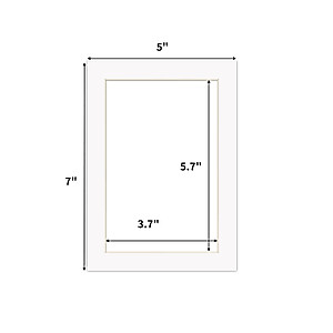 ZBEIVAN 5x7 White Picture Mats with Core Bevel Cut Frame Mattes for 4x6 Pictures- Pack of 12
