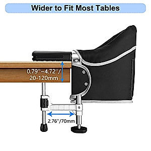 Hook on Chair with Removable Dining Tray, Portable Clip on High Chair Use at Most Tables, Fast Table Chair with Carry Bag, Travel Feeding Seat for Baby & Toddlers