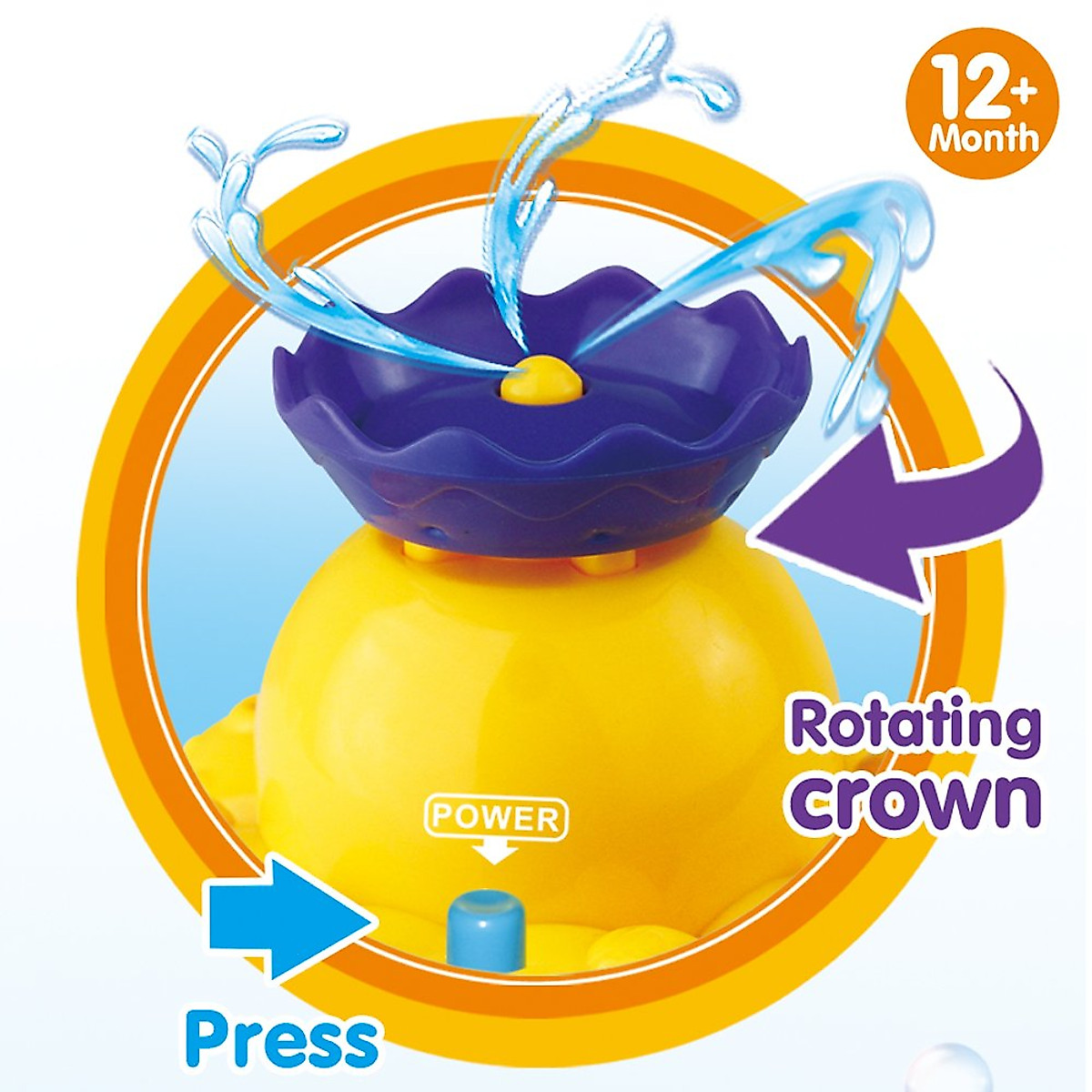 Bath Toy, Spray Water Octopus (Ramdom Colour), Can Float Rotate with Fountain, Funcorn Toys Floating Bathtub Shower Pool Bathroom Toy for Baby Toddler Infant Kid Party, Water Pump Electronic Sprayer