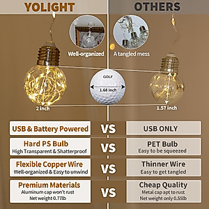 YOLIGHT Wishing Ball Curtain Lights 200 LED Window Curtain String Lights with Remote, USB Battery Powered Twinkle Globe Fairy Lights for Wedding Party Bedroom Christmas Decoration (Warm White)