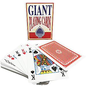 Yuanhe Jumbo Giant Playing Card Deck - 8X11 Inch Large Oversized Cards - Super Big Game Theme Full Deck - For Kids, Adults, Casino Party Decorations
