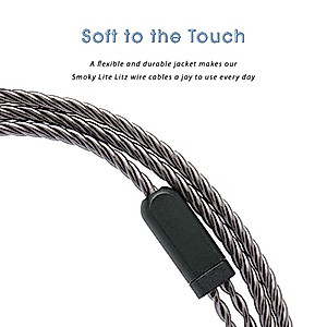 Campfire Audio Smoky Lite Litz IEM Cable | MMCX Cable Silver Plated Replacement Headphone Cable