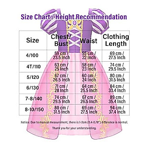 knemmy Princess Costume Dress Up Clothes for Little Girl Halloween Cosplay Christmas Birthday Outfit