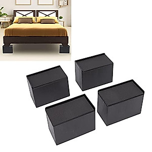 Fdit 4 Sets Furniture Riser Skid Avoidant Rubber L Shape Couch Risers Suitable for Bed Chair Washing Machine